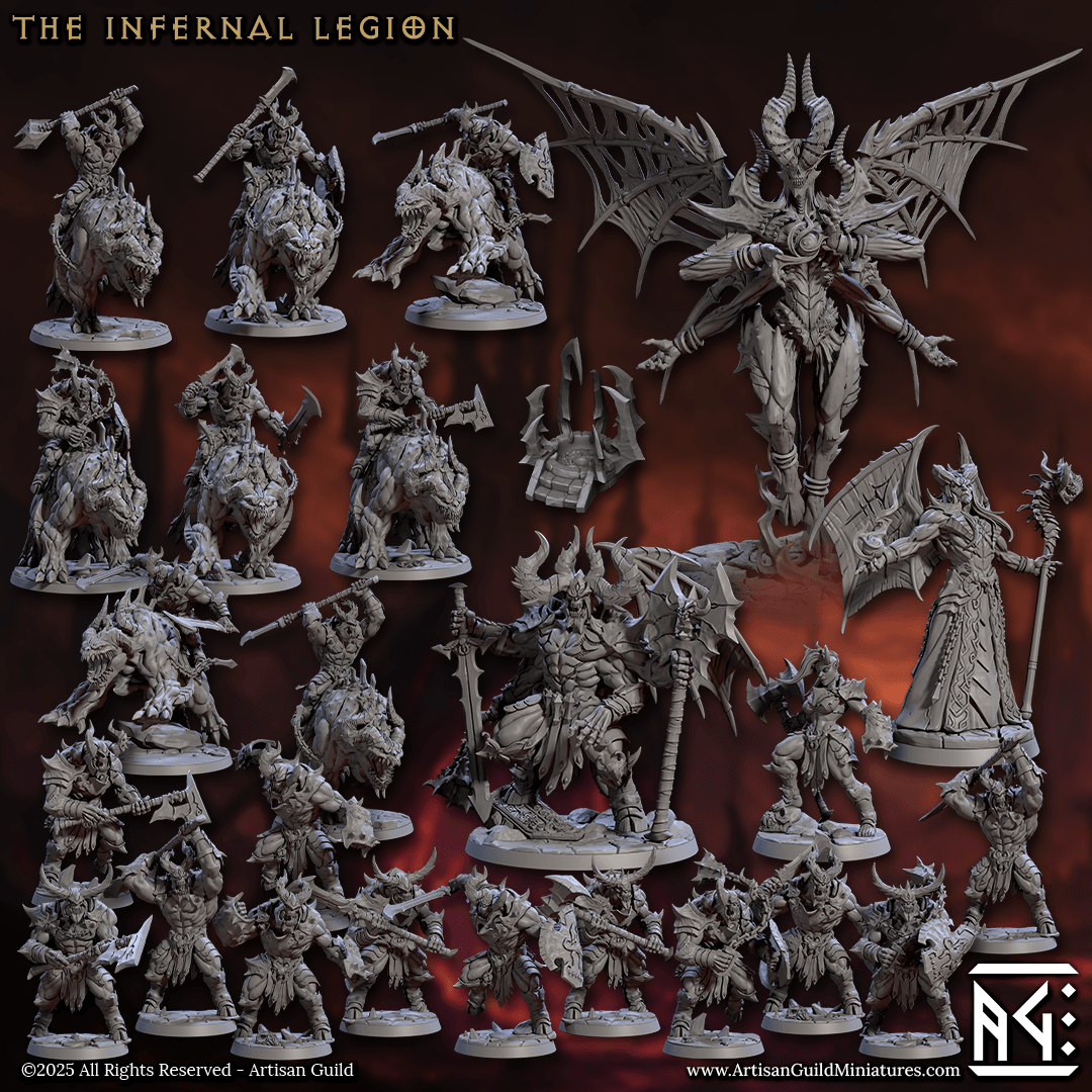 Infernal Legion by Artisan Guild 3D Printed DnD Pathfinder Minis